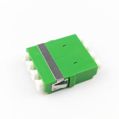 Cina 4 porte LC verde APC Adaptore a fibra ottica Accoppiatore quadrato senza orecchie per prestazioni FTTH in vendita