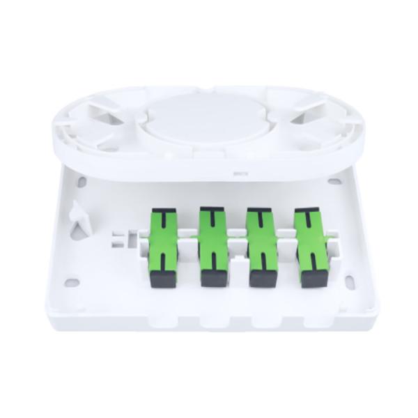 Quality SC Connector 4 Cores Plastic Fiber Optic Faceplate Socket Panel for FTTH for sale