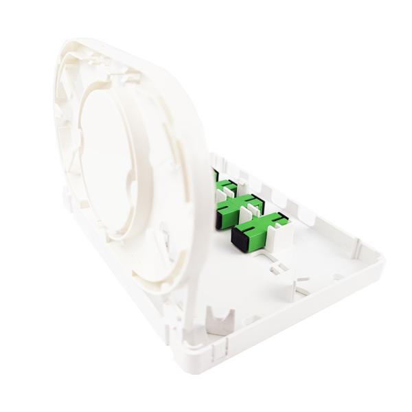 Quality SC Connector 4 Cores Plastic Fiber Optic Faceplate Socket Panel for FTTH for sale