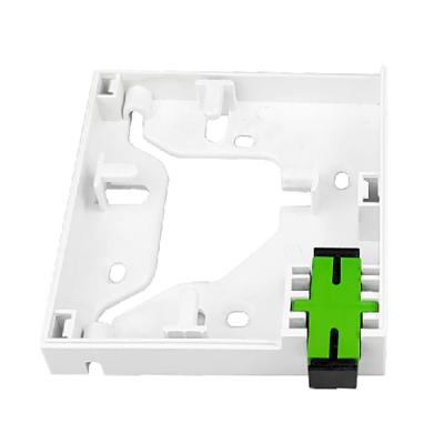 China 1 Core Plastic Fiber Optic Faceplate Socket Panel White Essential for FTTH Connection for sale