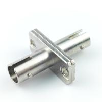 China FTTH Rectangular Simplex ST Coupler UPC Optic Fiber Adapter Low Insertion Loss 0.2 dB for sale
