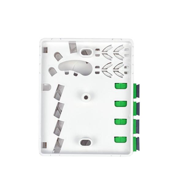 Quality 5 FTTX 4 Cores Plastic Fiber Optic Faceplate Socket Panel for and FTTX for sale