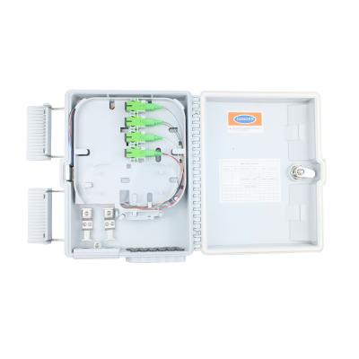 China 12 Cores Fiber Optic Distribution Box for Outdoor FTTH Network SC Connector Included for sale