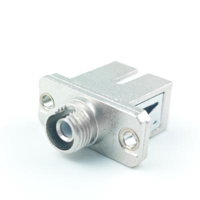 China FTTH 1 Port Metal SCAPC FCAPC Hybrid Fiber Optic Adapters Couplers for Best Equipment for sale