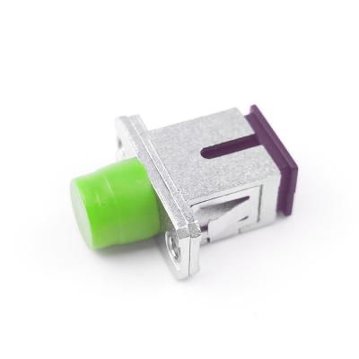 China FTTH 1 Port Metal SCAPC FCAPC Hybrid Fiber Optic Adapters Couplers for Best Equipment for sale