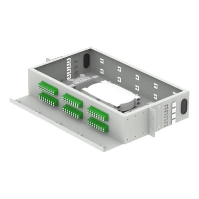 China FTTH 96 Core Capacity Patch Panel 19 Inch Optical Distribution Frame with LC for sale
