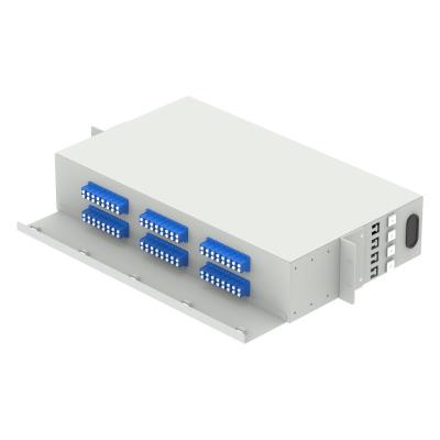 China FTTH 96 Core Capacity Patch Panel 19 Inch Optical Distribution Frame with LC for sale