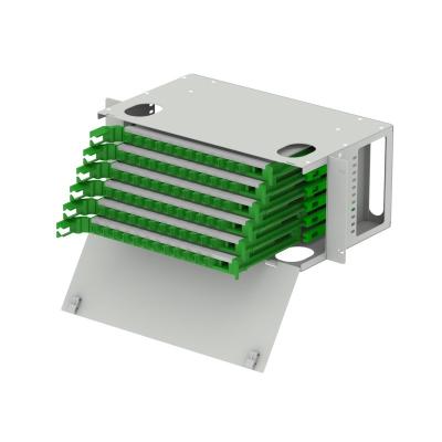 China Cold Rolled Steel 19inch Patchpanel Indoor Fiber Optical Distribution Frame ODF for sale