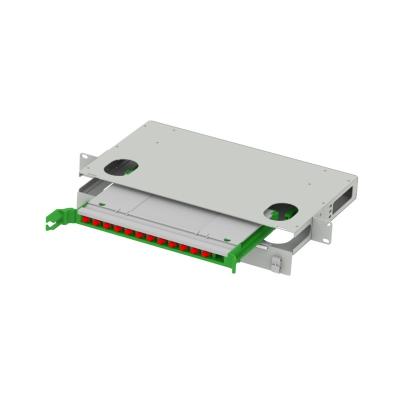 Cina 12-144 Cori di capacità 19 pollici pannello di patch in acciaio laminato a freddo per apparecchiature a fibra ottica in vendita