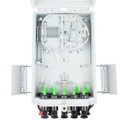 China Vooraf verbonden glasvezeldistributie buiten FTTH 16 Core Splitters Optic Terminal Box Te koop