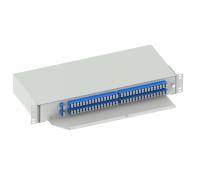 China 19inch Fiber Optic Splitter Patch Panel ODF Swing Type 1:4 to 1:64 for FTTX Networks for sale