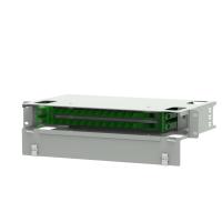 China 24 Port Fiber Optic Distribution Patch Panel E2000 19 Inch Rack Mount 70x482x255mm for sale