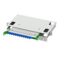 China 12 Port E2K Type Fiber Optic Patch Panel 19 Inch Rack Mount 44mm Height for sale