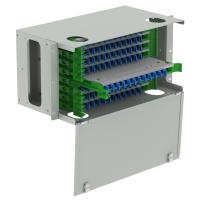 China 96 Ports Fiber Optic Distribution Patch Panel 19 Inch Rack Mount ODF 266mm Height for sale