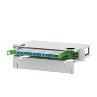 China 24 Port LC Fiber Optic Patch Panel 70x482x255mm 19 Inch Rack Mount Gray for sale