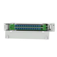 China 24 Port LC Fiber Optic Patch Panel 70x482x255mm 19 Inch Rack Mount Gray for sale