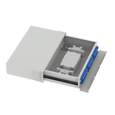 China 5 LC Type 2U 96 Port Optic Fiber Distribution Patchpanel for FTTX Connector Type LC for sale