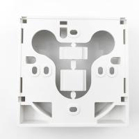 China 2 Port LC/UPC Plastic Fiber Optic Faceplate Socket Panel 85x86x26mm for Indoor FTTH for sale