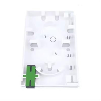 Cina Tempo 5 anni 2-Core SC APC Plastic Fiber Optic Faceplate Socket Panel per la rete FTTH in vendita