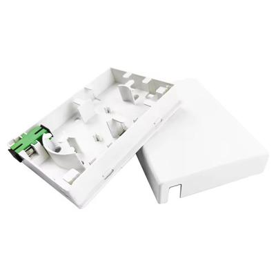 Cina Tempo 5 anni 2-Core SC APC Plastic Fiber Optic Faceplate Socket Panel per la rete FTTH in vendita