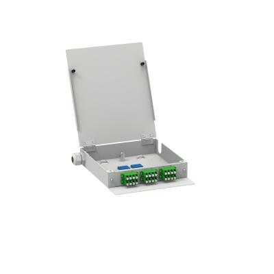 China Cold Rolled Steel Network ODN Power LC APC Type 12 Cores Fiber Optic FTTH Terminal Box for sale