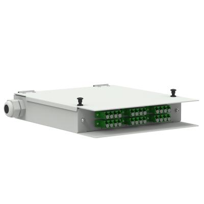 China Cold Rolled Steel Network ODN Power LC APC Type 12 Cores Fiber Optic FTTH Terminal Box for sale