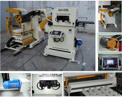China 4.5mm Decoiler Straightener Feeder 3 In 1 Machine With Yasakwa Servo Motor for sale