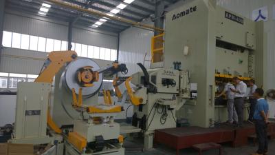 China Hydraulic Expansion Servo Automatic Decoiler Straightener Feeder 3 in 1 With 7 Ton Coil Car for sale