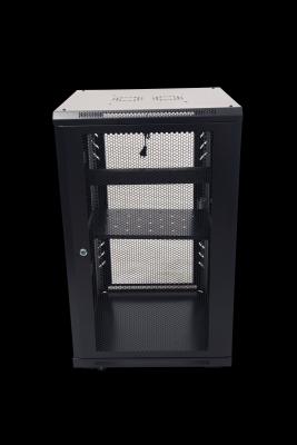 Cina 18U Server Rack Floor Standing Network Cabinet con porta in vetro rinforzato o porta a maglia in vendita