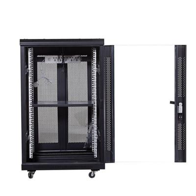 China 18U PDU Power Distribution Unit Rack Cabinet with RAL9005 Black Finish and Materials for sale