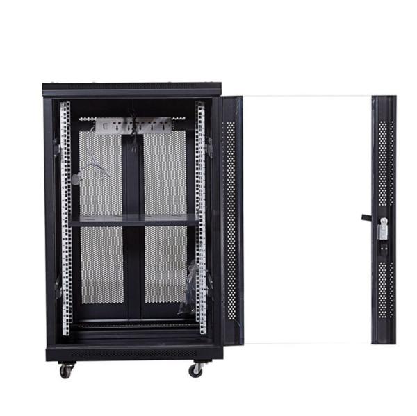 Quality 18U PDU Power Distribution Unit Rack Cabinet with RAL9005 Black Finish and for sale
