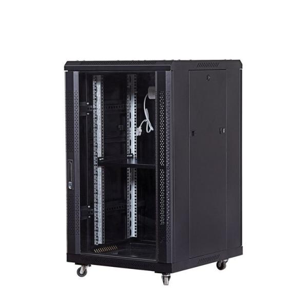 Quality 18U PDU Power Distribution Unit Rack Cabinet with RAL9005 Black Finish and for sale