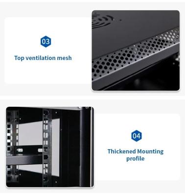 Cina Rack per server di rete 3U personalizzato SPCC Armadio a parete in acciaio laminato a freddo in vendita