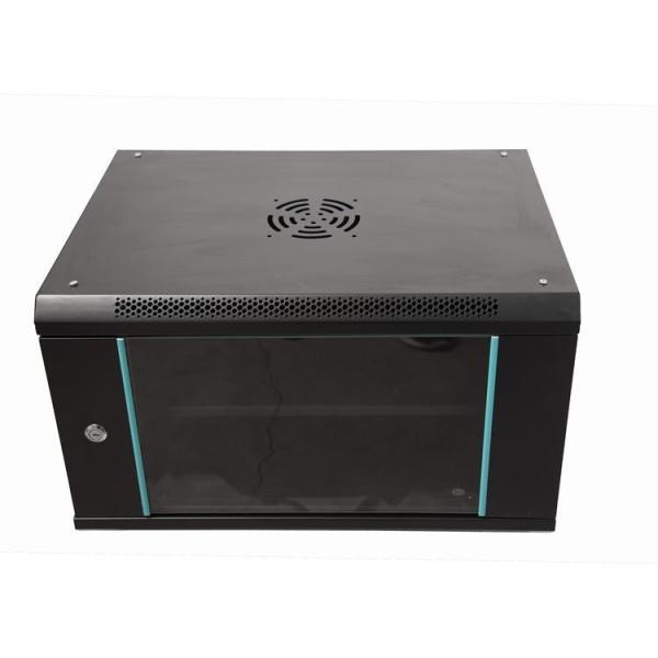 Quality 9U Wall Mount Cabinet for Computer Equipment Server Black 600*450*280 IP20 for sale