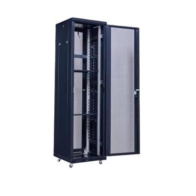 China 600*600*1400 27U Standard 19 Inch Data Center Server Rack Toughened Glass Door Design for sale
