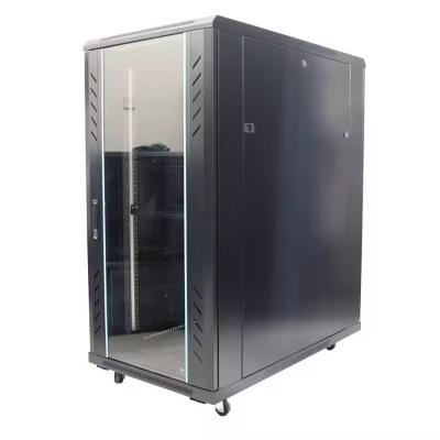 中国 18U 800*800*1000mm データセンターサーバーラック 2.0mm 厚さ 温熱ガラスドア 販売のため