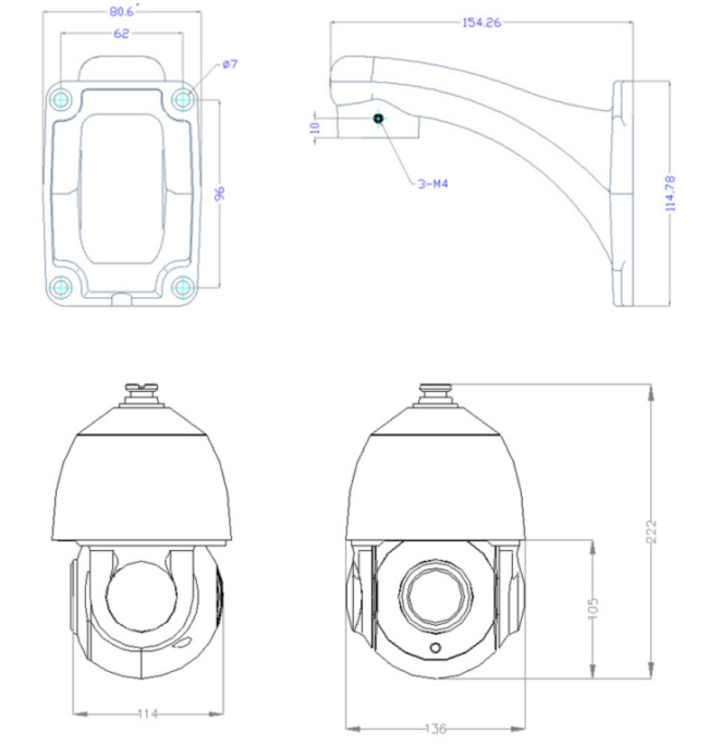 Product dimension diagram
