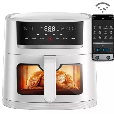 China Electric Wifi Tuya 3.5L 4L 5.5L 6.5L 8L 9L Smart Glass Oil Free Deep Fryer for sale