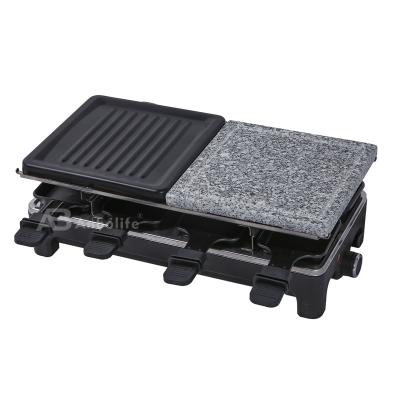 China Anbolife 1500W Electric Raclette Grill with Non-Stick Surface for sale