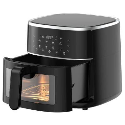 China Visual Digital Air Fryer Slim Design See Through Window Oil Free Electric for sale