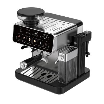 China 20 Bar Automatic Coffee Machine Milk Frother Cool Espresso Cappuccino Latte 1350W for sale