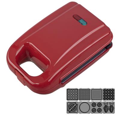 China Taiyaki Fish Waffle Panini Press 650W Detachable Sandwich Maker Non Stick for sale