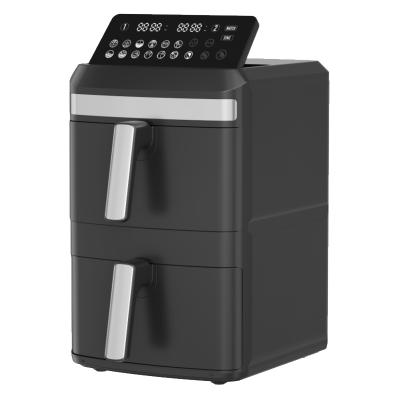 China 13L Dual Zone Air Fryer 2800W Pop Up Foldable Touch Screen 12 Presets for sale