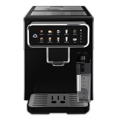 China 15 Bar ULKA Pump Coffee Maker Automatic Touch Display Bean Hopper Milk Frother for sale