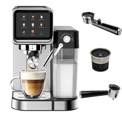 China Espresso Maker 20 Bar Double Boiler Cold Brew TFT Touch Screen Programmable Home for sale