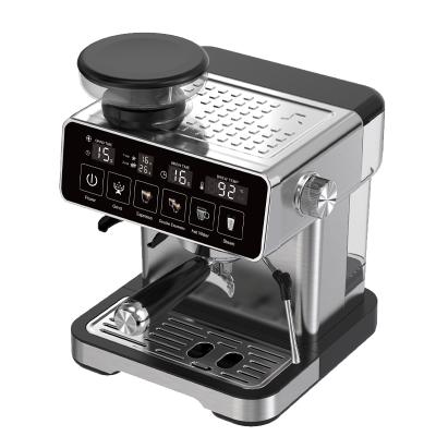 China Professional Espresso Machine with Grinder 20Bar Pressure Gauge Home for sale