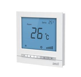 中国 LCD 表示が付いている白い ABS HL2023 ファンのコイルのデジタル部屋のサーモスタット 販売のため