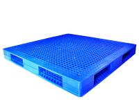 China Blue Reusable Plastic Pallets 1000x1000x150mm with 6T Static Load and 1.5T Dynamic Capacity for sale