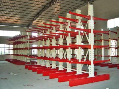 China Warehouse Structural Cantilever Shelves , Steel Cantilever Pipe Rack for sale