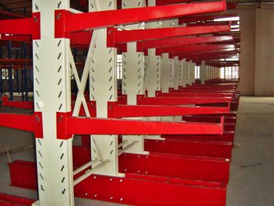China Single Double Sided Cantilever Racking System For Steel / Wood Planks for sale